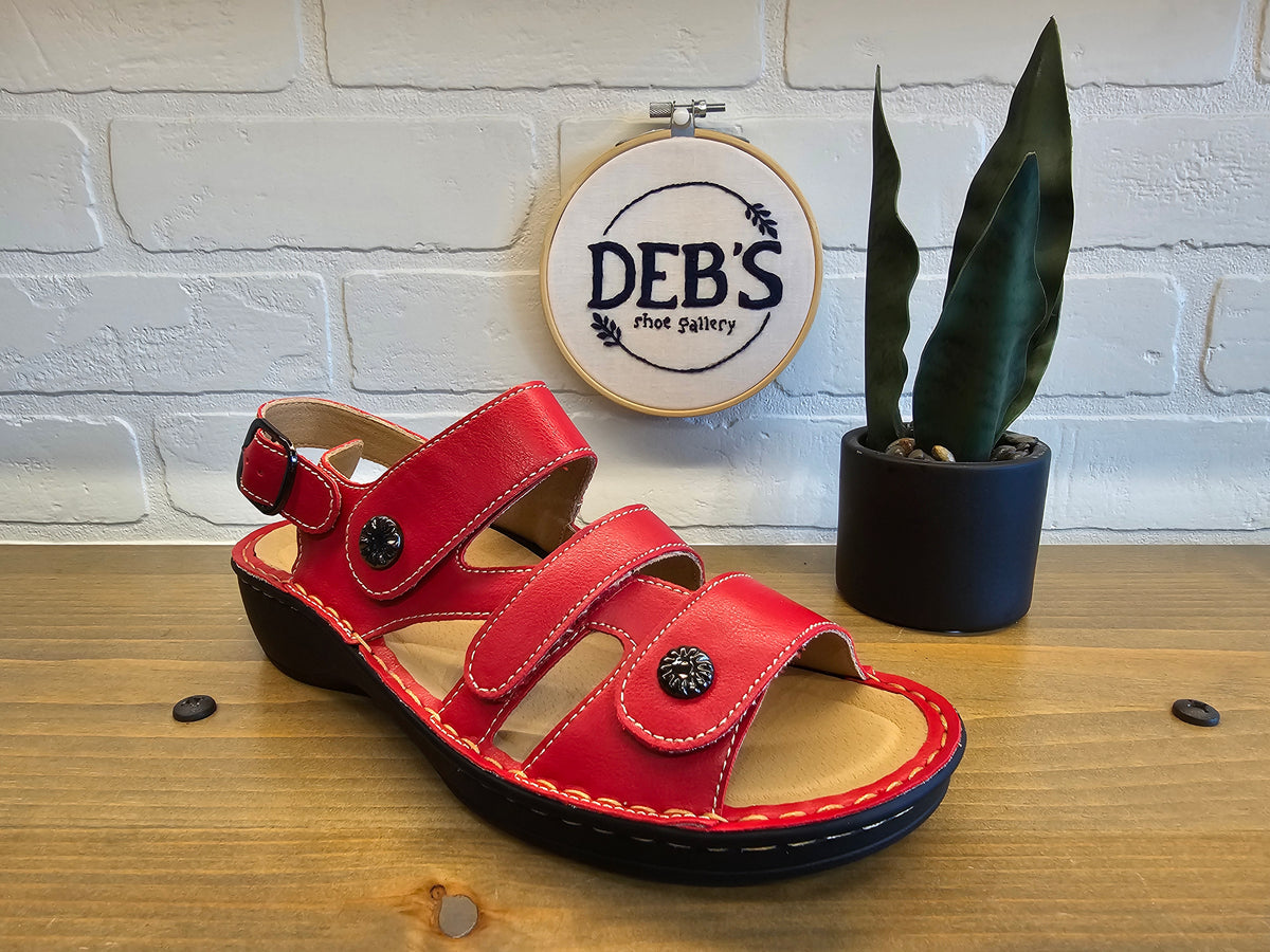 Ortho Flex Petra 1015 - Red – Deb's Shoe Gallery