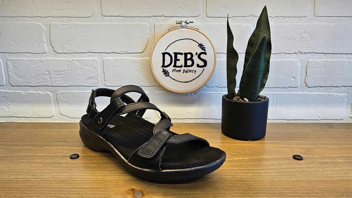 Revere New Miami - Black Leather – Deb's Shoe Gallery